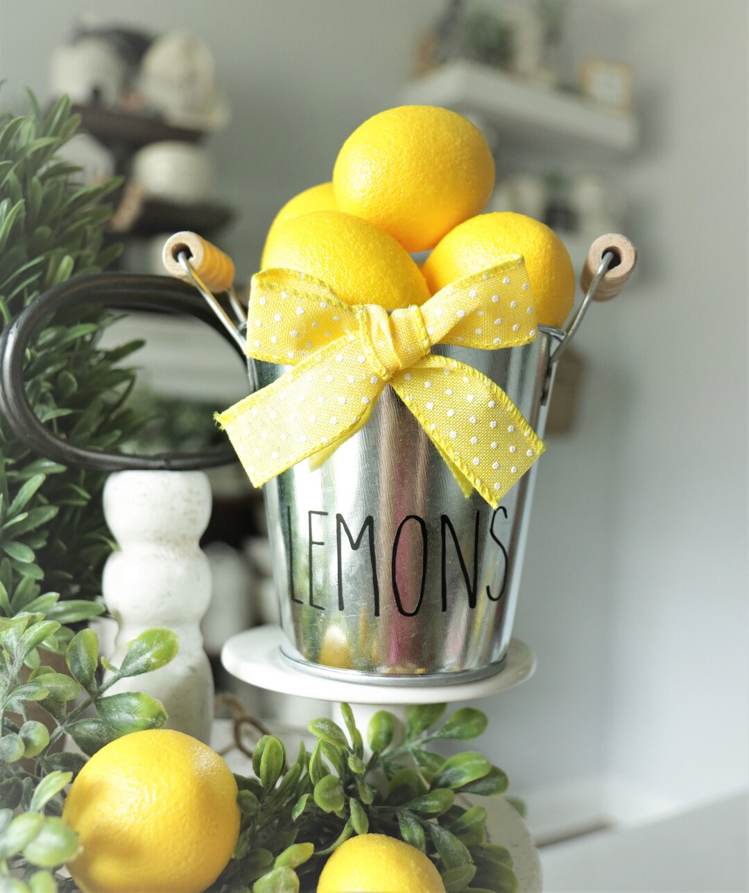Galvanized Lemon Bucket-summer Decor-lemon Decor-lemon-fruit - Etsy
