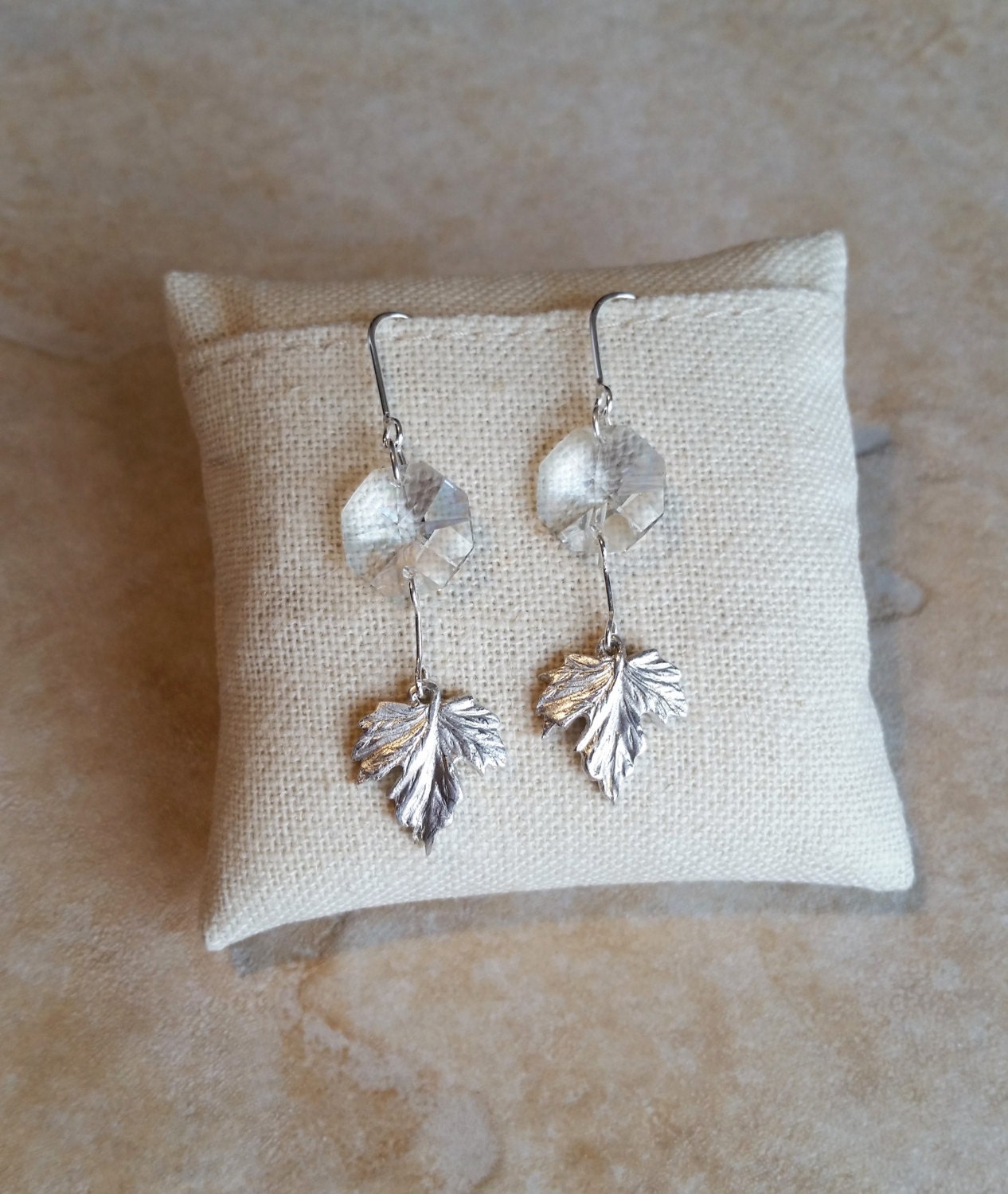 Upcycled 1920s Antique Crystal Drop Earrings - Etsy