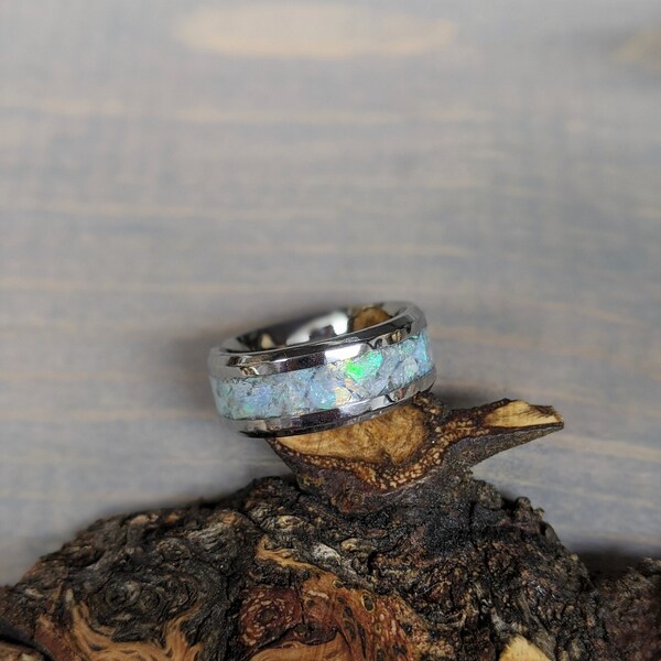 Opal Inlay Ring - Etsy