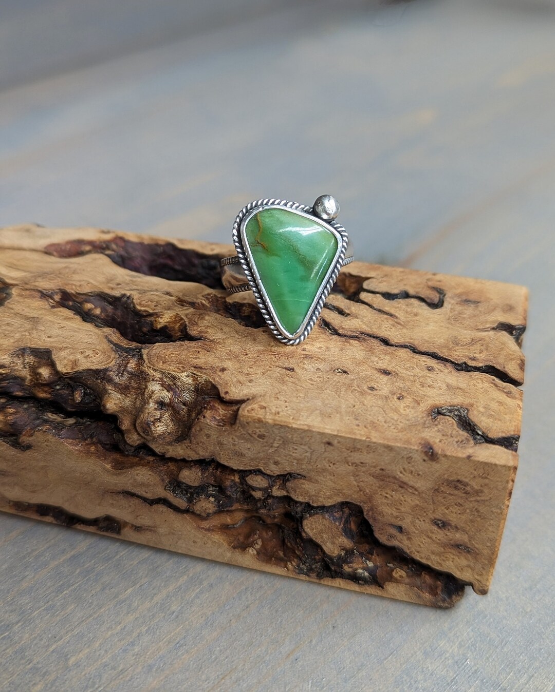 Green Alunite Ring in Sterling Silver - Etsy