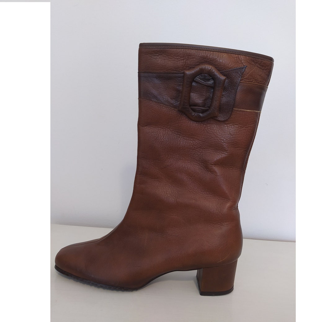 Vintage 1960s Selby Brown Leather Boots 8-1/2Narrow - Etsy Österreich
