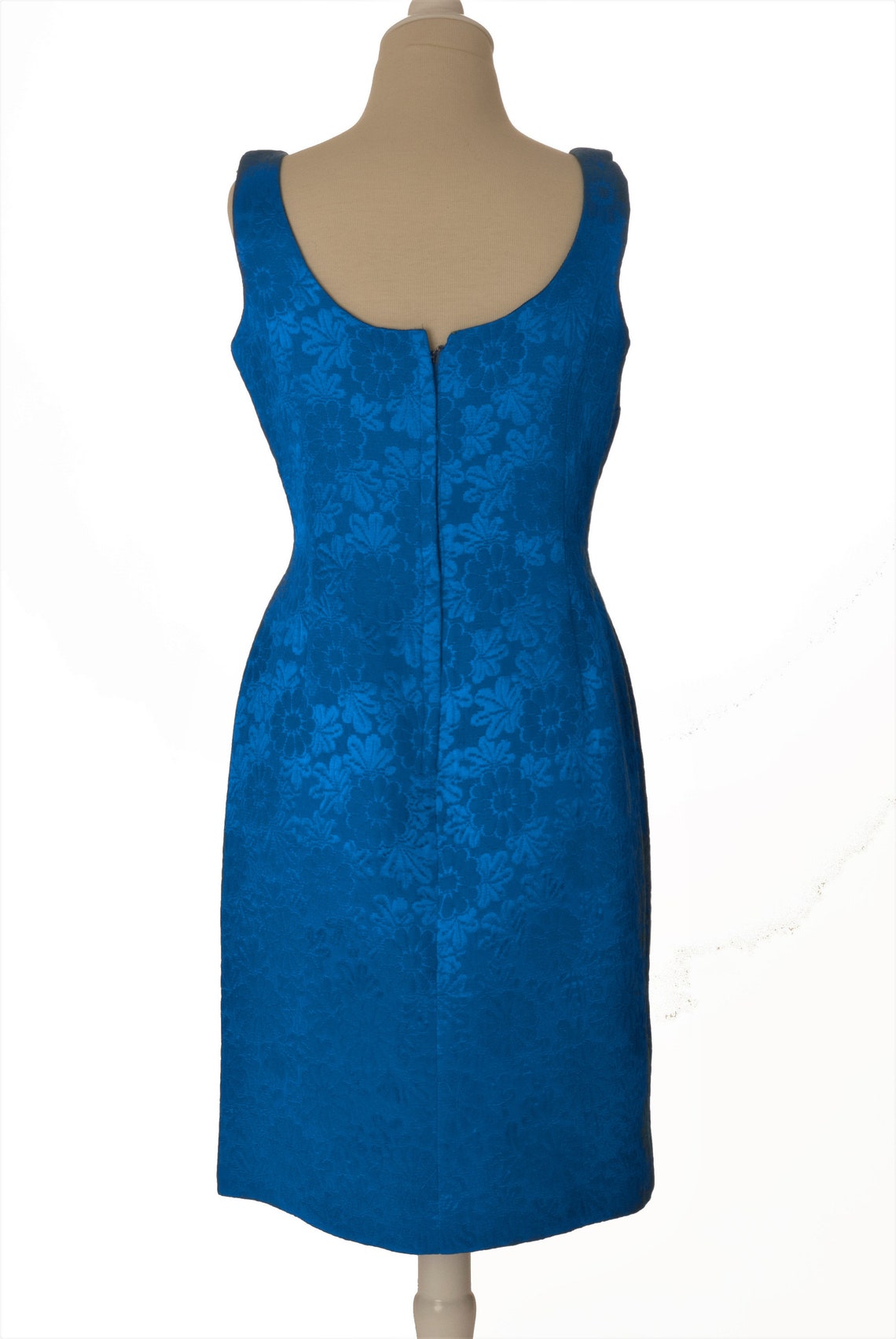 Vintage 1950s Blue Brocade Dress and Jacket Set - Etsy