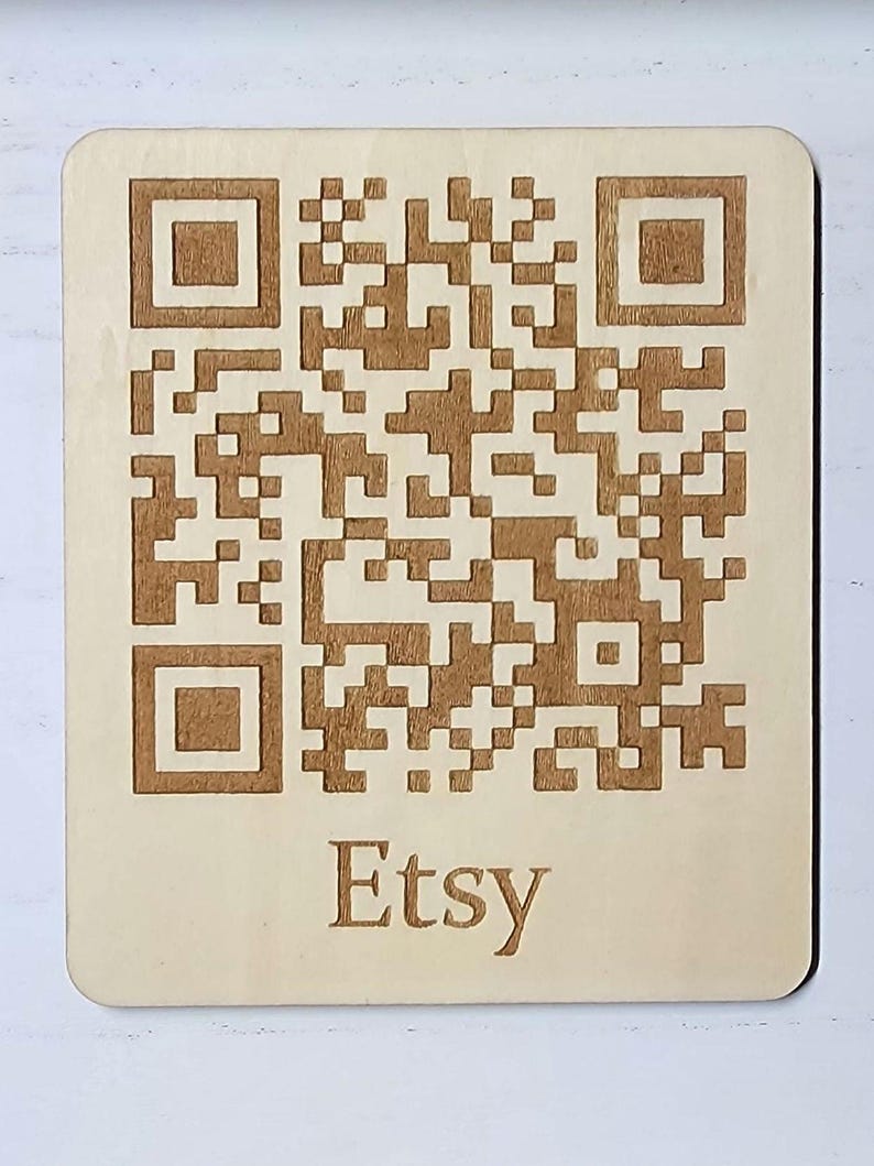 Custom Laser Engraved QR Code for Business Signs - Etsy