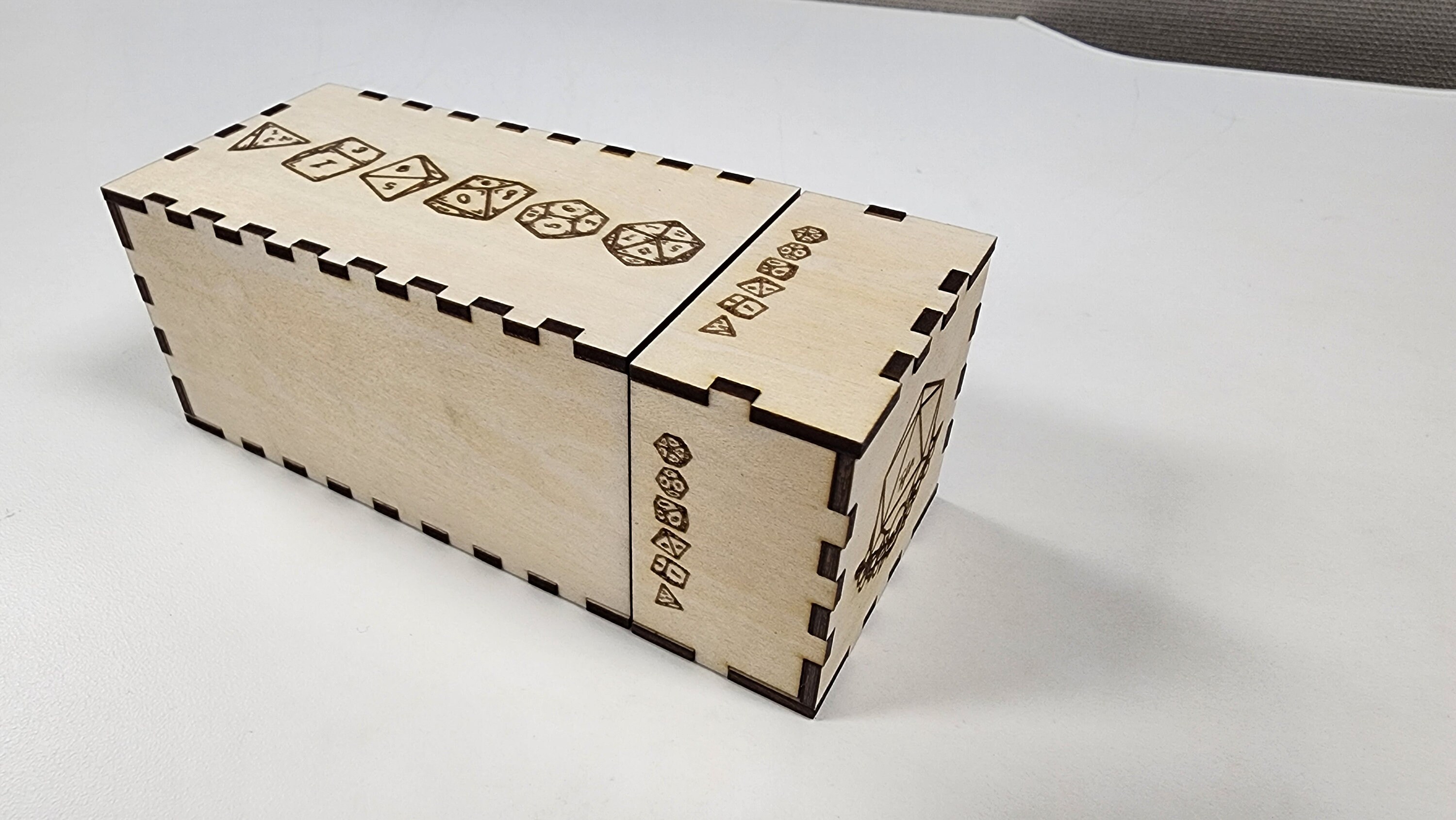 Custom Magnetic Wooden Dice Box With Dice Pattern - Etsy