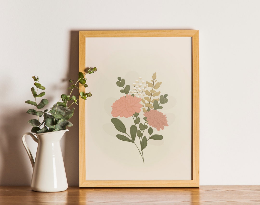 November Birth Flower Digital Print | Birth Flower Print ...