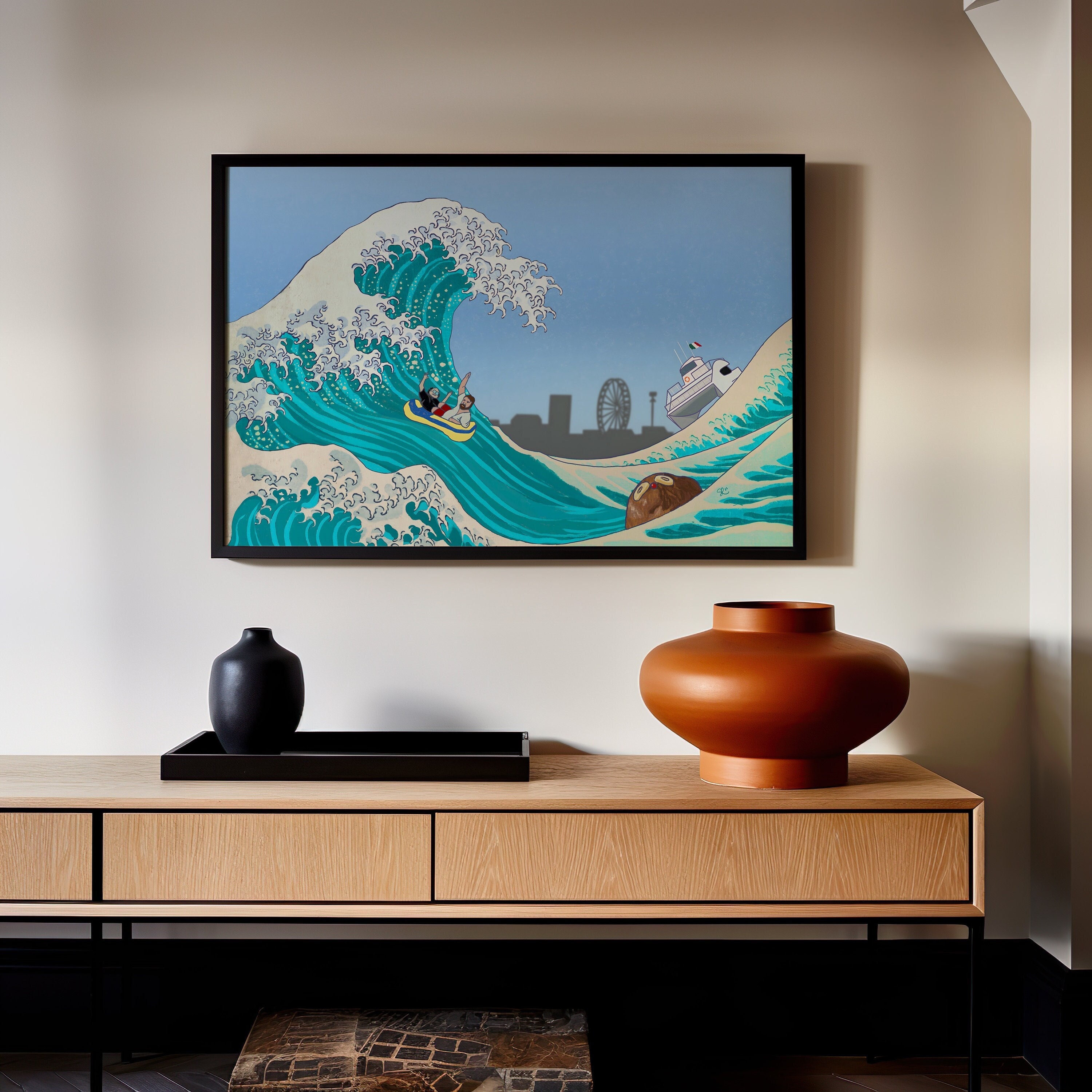 Always Sunny Spoof of the Great Wave off Kanagawa by Hokusai - the Gang ...