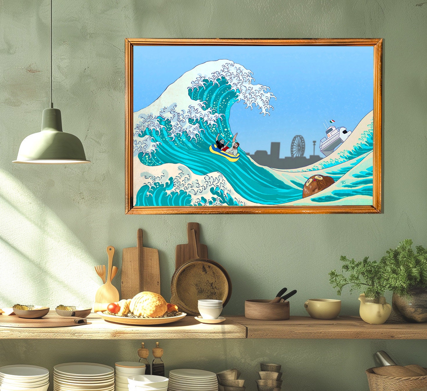Always Sunny Spoof of the Great Wave off Kanagawa by Hokusai - the Gang ...