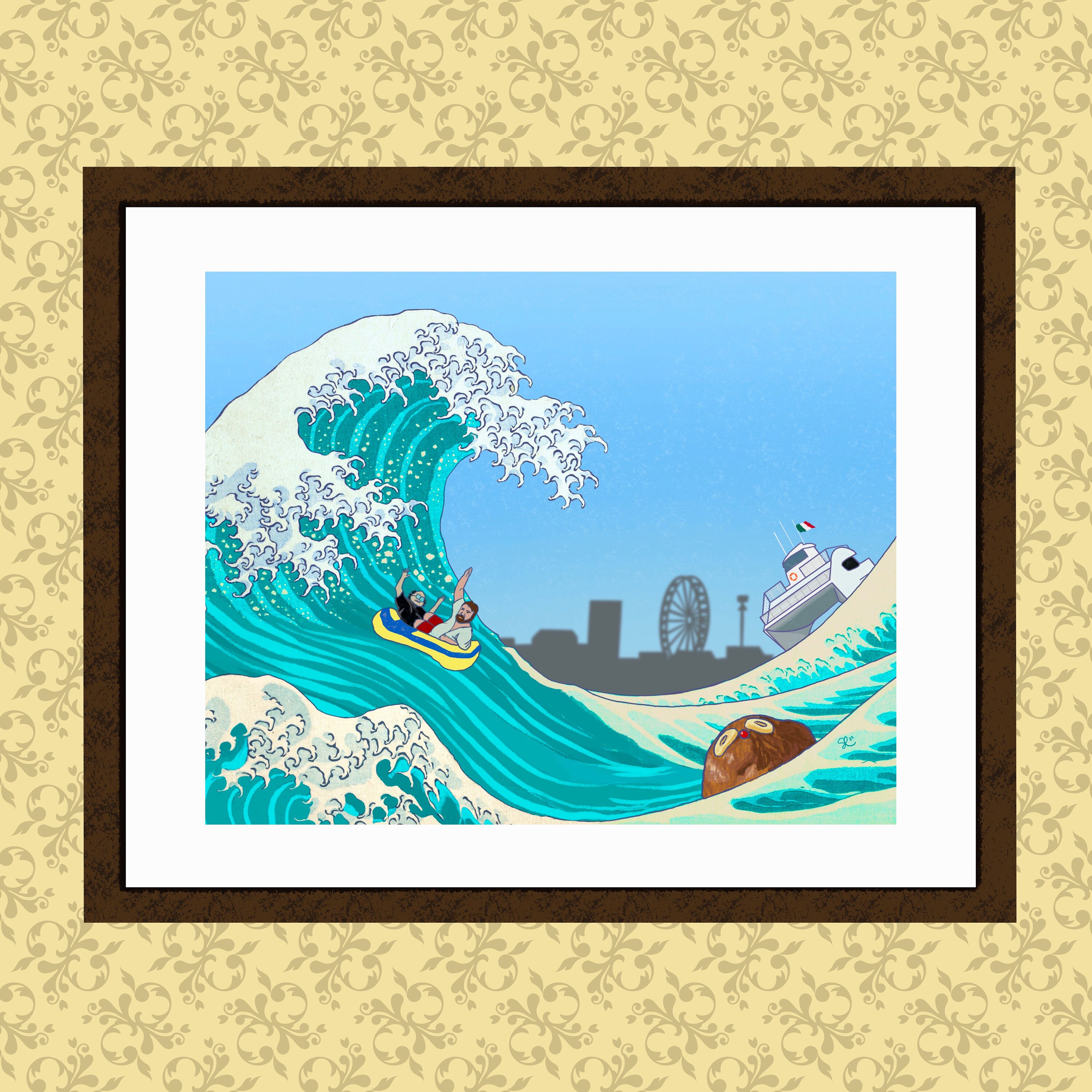 Always Sunny Spoof of the Great Wave off Kanagawa by Hokusai the Gang ...