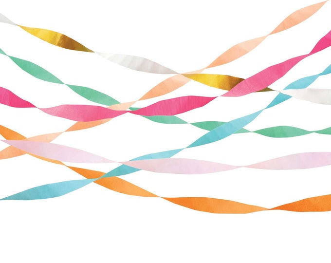 Bright Crepe Paper Streamers, Birthday Decor, Fringe Backdrop, Party ...