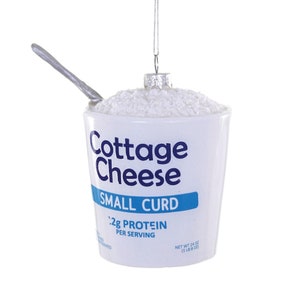 Cottage Cheese Glass Ornament, Cody Foster Food Bauble - Etsy
