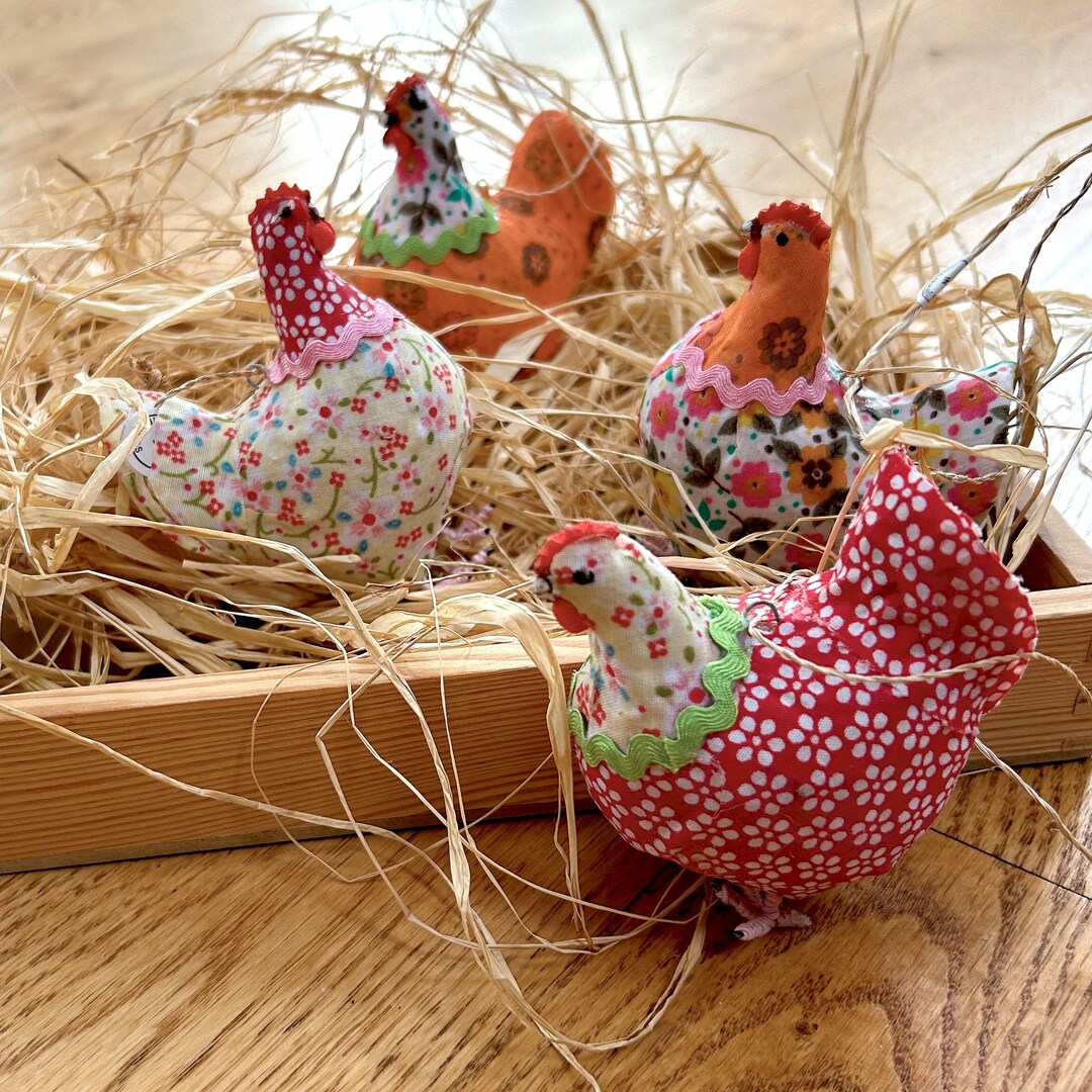 Calico Hen Ornament, Christmas Chicken Bauble, Cody Foster - Etsy