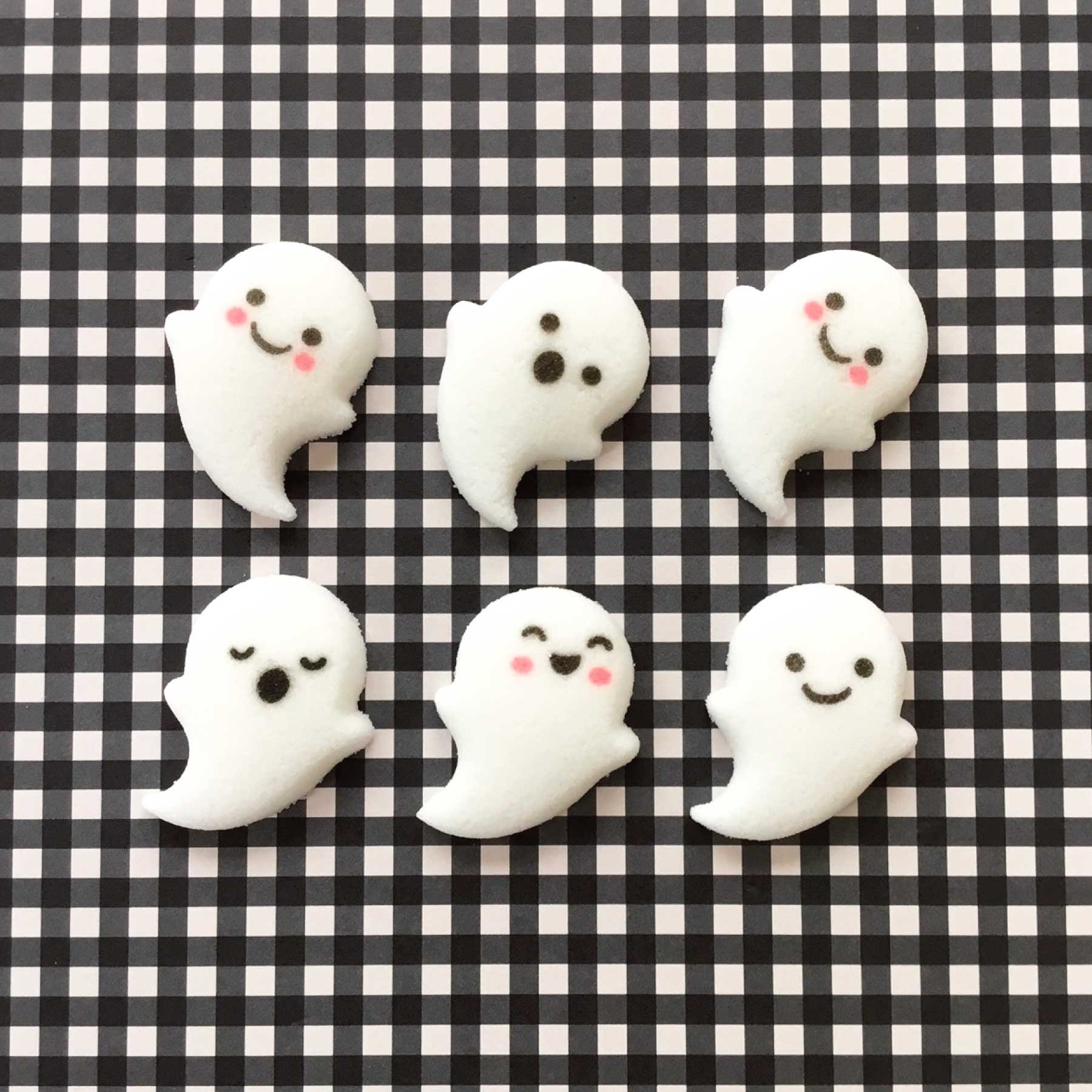 Edible Ghost Sugars (12), Halloween Decorations for Cupcakes, Halloween ...