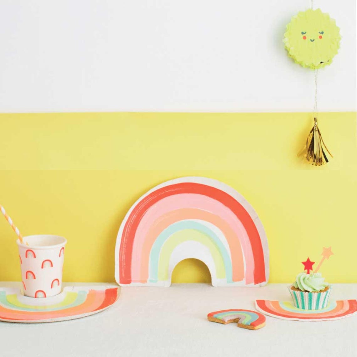 Pastel Rainbow Party Plates Rainbow Party Decor Meri Meri | Etsy