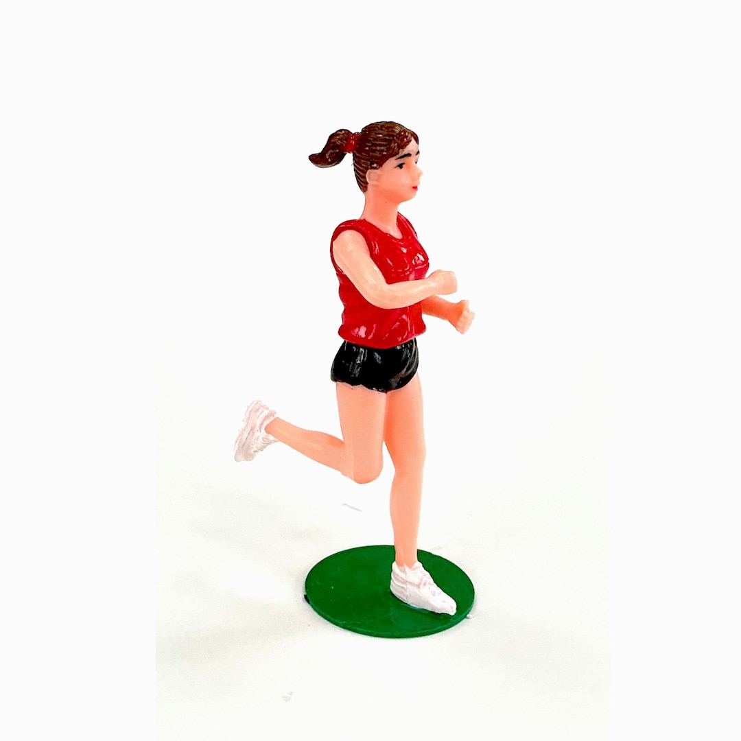 Runner Cake Topper, Running Girl Miniature - Etsy