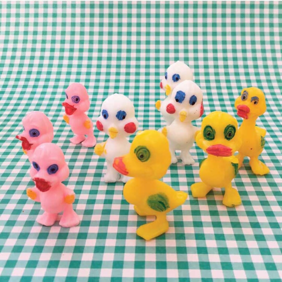 Zombie Ducks Miniatures (3), Creepy Rubber Chicks, Vintage Monster Hens ...