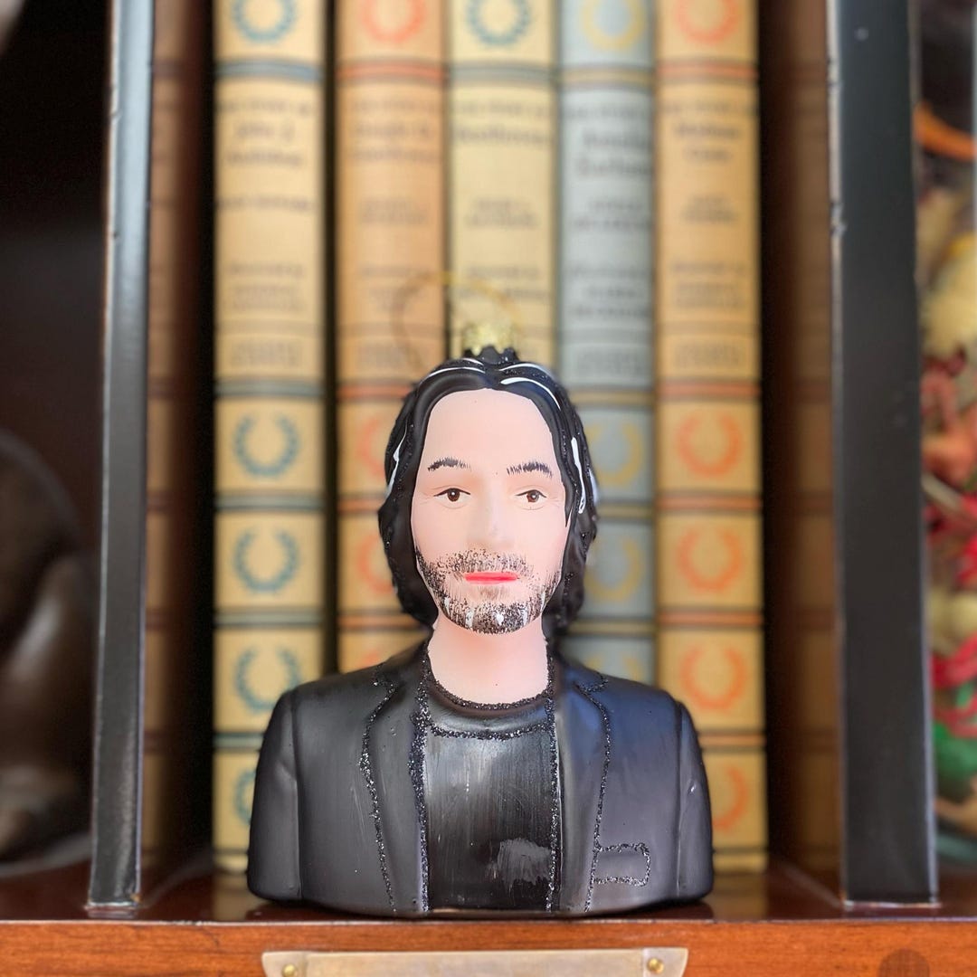 Keanu Glass Ornament - Etsy