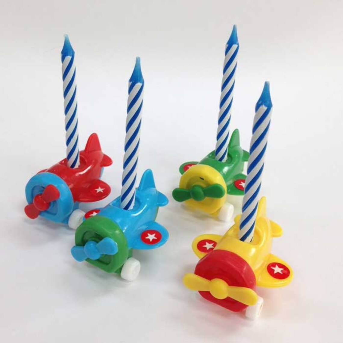 Airplane Candle Holders Plane Cake Toppers Pilot Birthday | Etsy