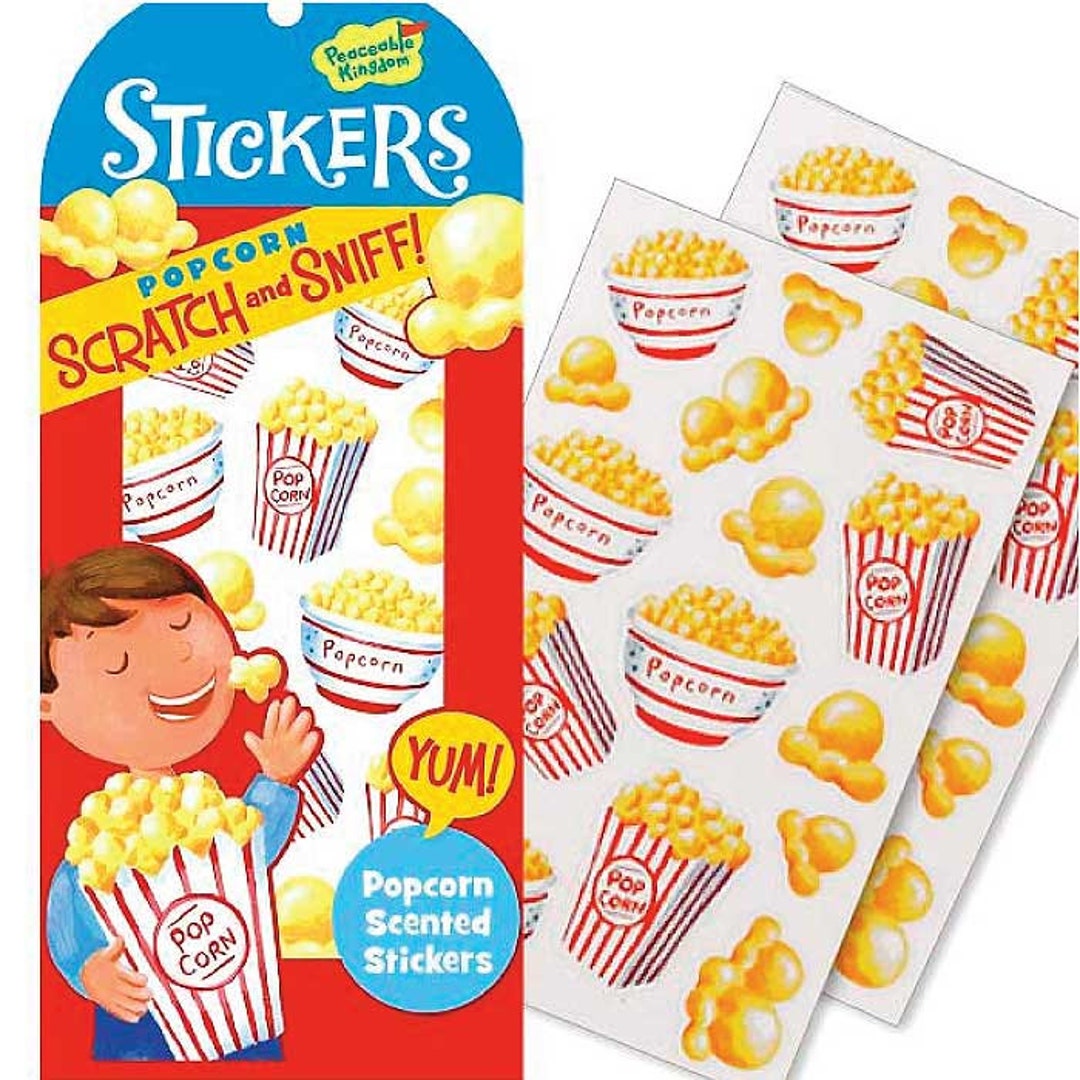 Popcorn Scratch and Sniff Stickers, Sticker Gift for Kids, Halloween ...