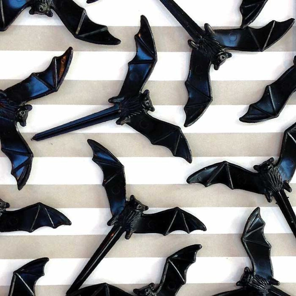 Bat Cake Toppers 12 Halloween Party Picks Retro Halloween - Etsy