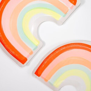 Pastel Rainbow Party Plates, Rainbow Party Decor, Set of 12 - Etsy