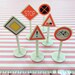 Vintage Road Sign Cake Toppers set of 12 Plastic Traffic - Etsy