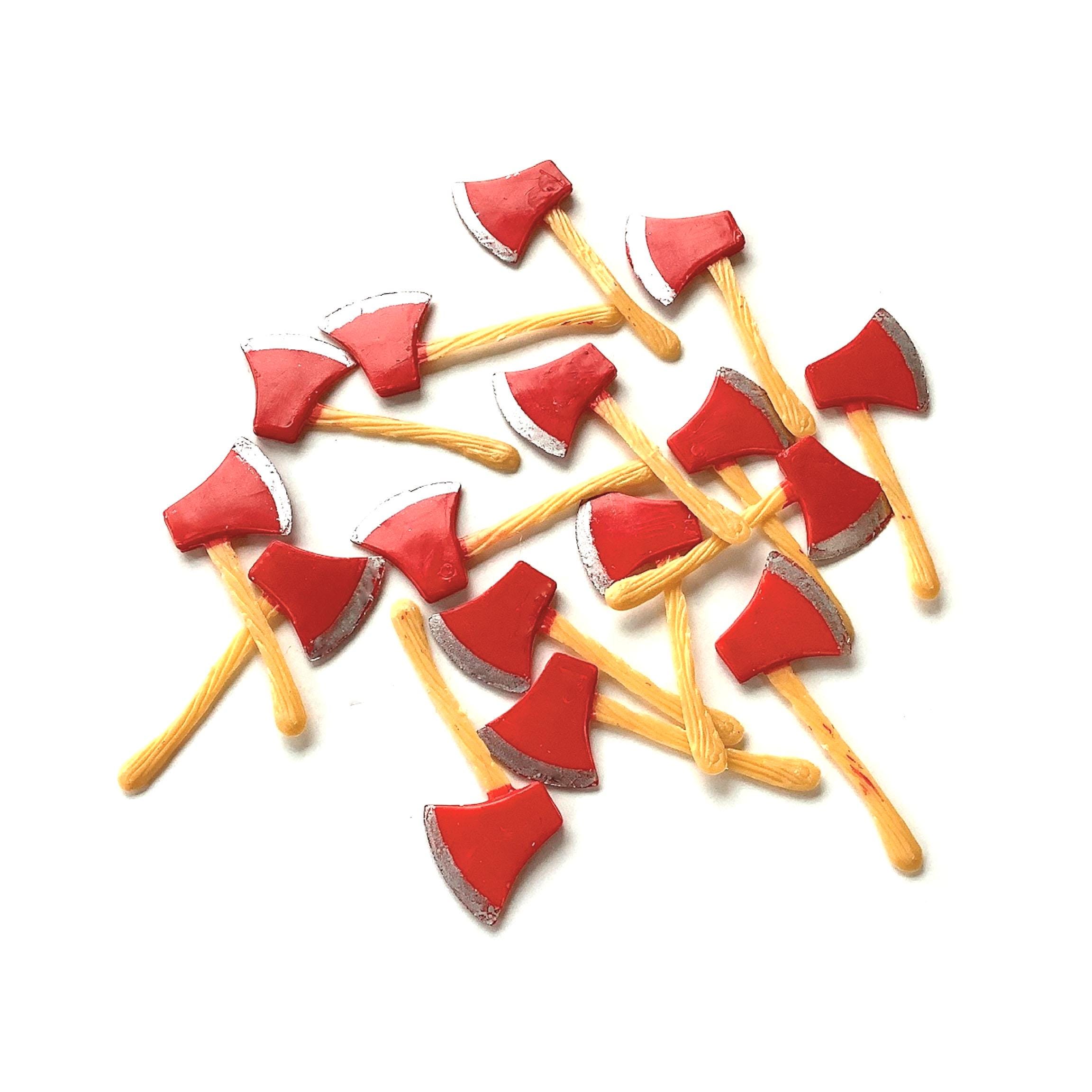 Hatchet Toppers (12) Ax / Axe Cake Picks, Woodland Lumberjack Camping ...