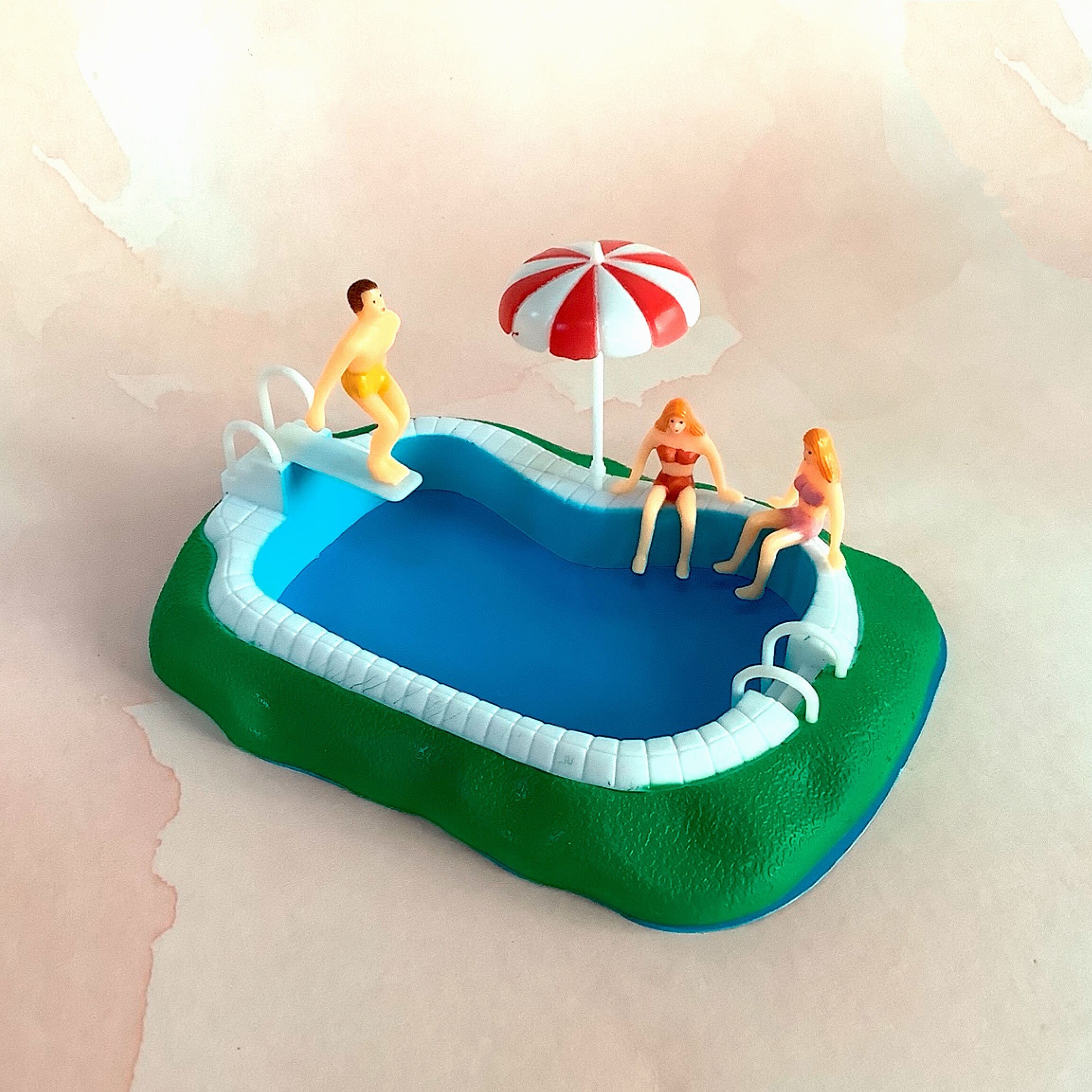 Swimming Pool Cake Topper Beach Party Decorations - Etsy