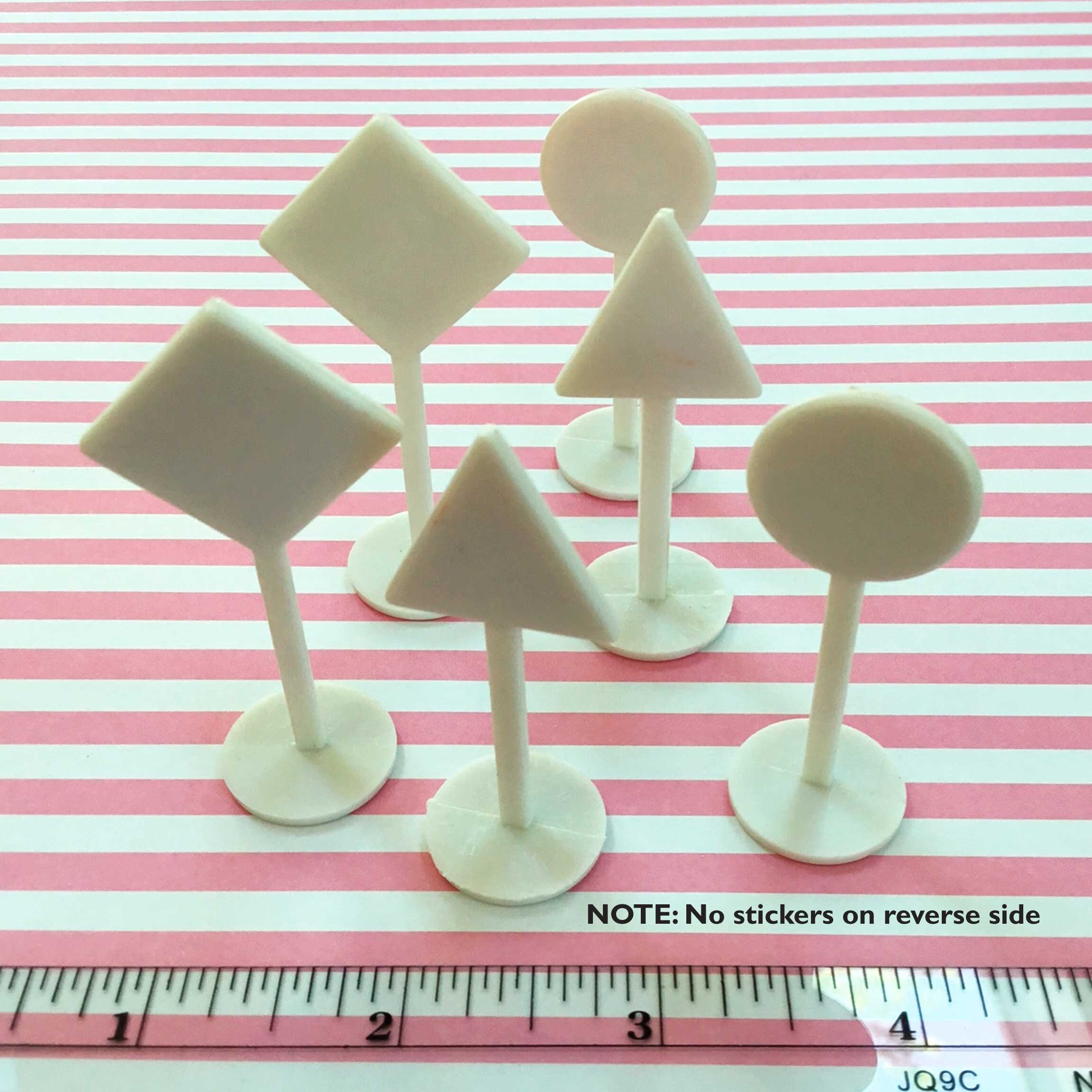 Vintage Road Sign Cake Toppers set of 12 Plastic Traffic | Etsy