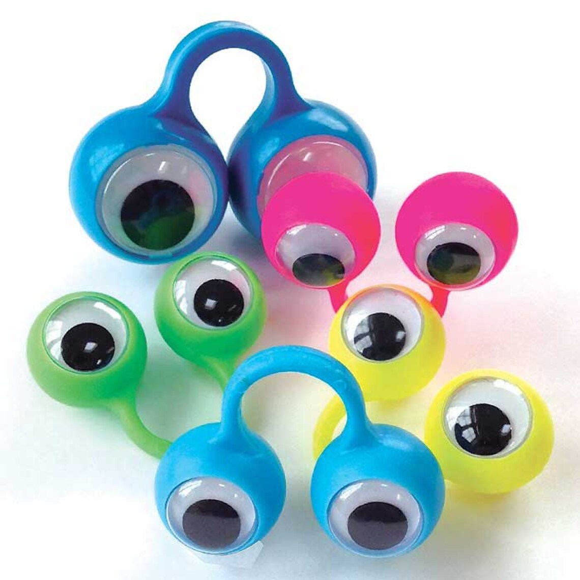 Small Googly Eye Plastic Rings 6 Eyeball Finger Monster | Etsy