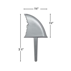 Shark Fin Cake Toppers (pack of 12), Birthday Party Decor, Beach Party ...