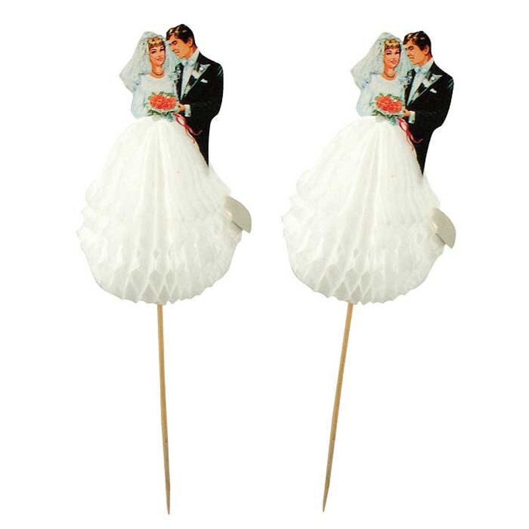 Bride & Groom Food Picks Wedding Cake Picks Set of 12 - Etsy UK