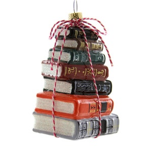 Stacked Tomes Ornament, Stack of Books, Cody Foster - Etsy