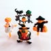 Vintage Halloween Toppers (6), 3D Cake Picks, Folklore Craft Supplies ...