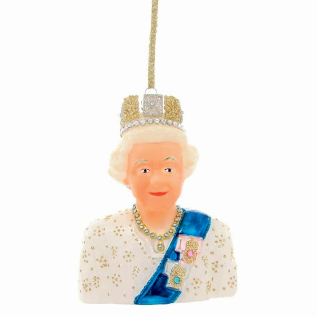 Queen Elizabeth Glass Christmas Ornament - Etsy