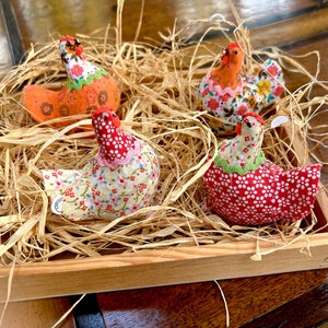 Calico Hen Ornament, Christmas Chicken Bauble, Cody Foster - Etsy