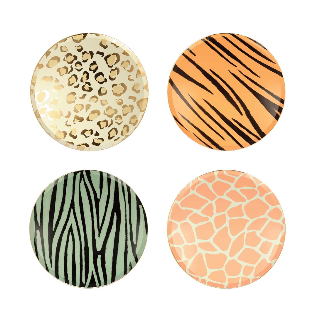Safari Animal Print Dinner Plates Jungle Birthday Party - Etsy