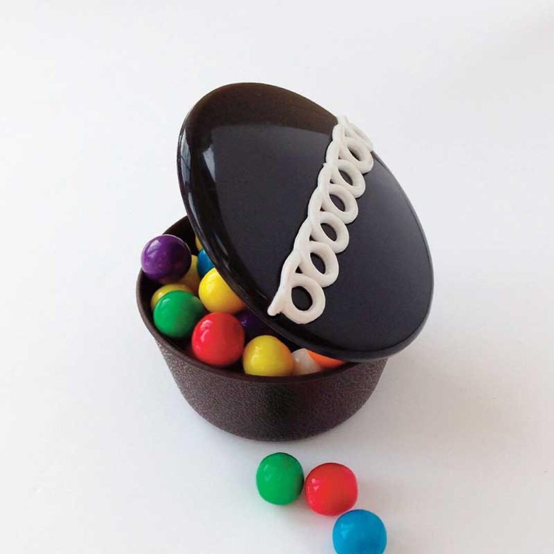 Cupcake Treat Box, Valentine Candy Cup, Hinged Party Favor Container ...