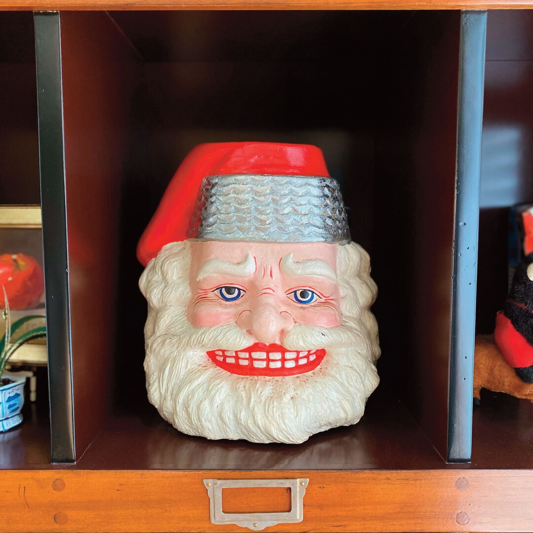 Santa Candy Bucket, 12" Vintage-inspired Christmas Decor - Etsy
