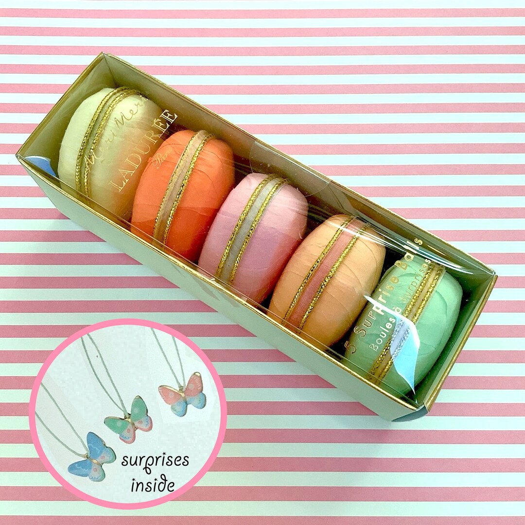 Macaron Surprise Balls 5 Enamel Butterfly Stickers Hat - Etsy