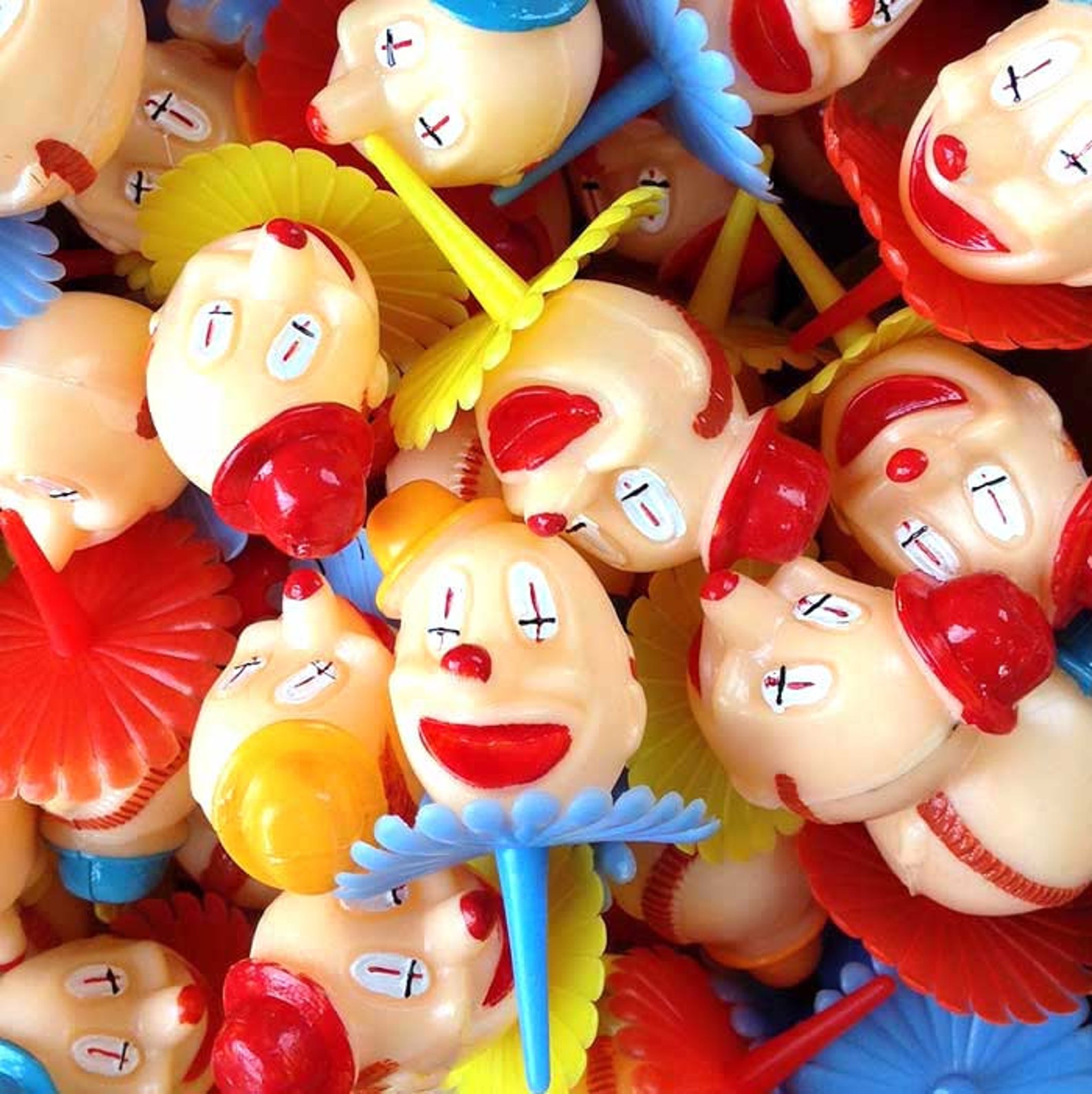 Jumbo Clown Cupcake Toppers 12 Vintage Clown Cake Picks - Etsy