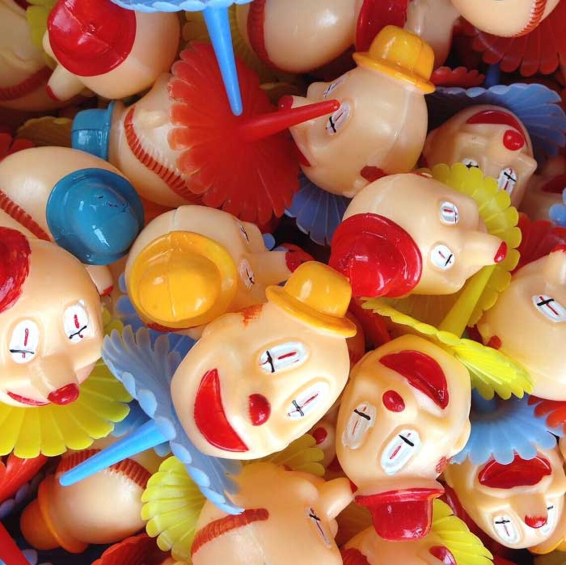 Jumbo Clown Cupcake Toppers 12 Vintage Clown Cake Picks | Etsy