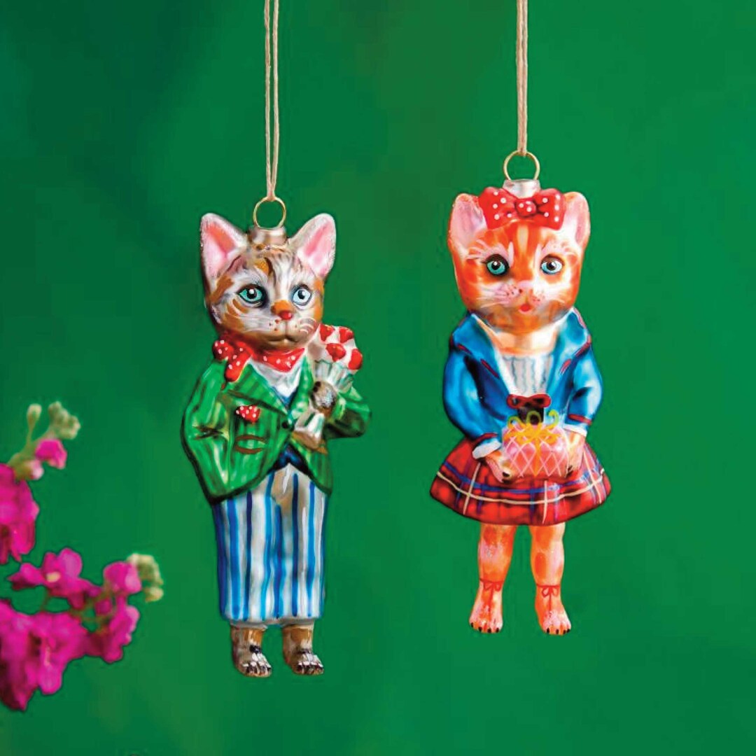 Nathalie Lété Fancy Feline Ornament, Cat Christmas Collectible - Etsy