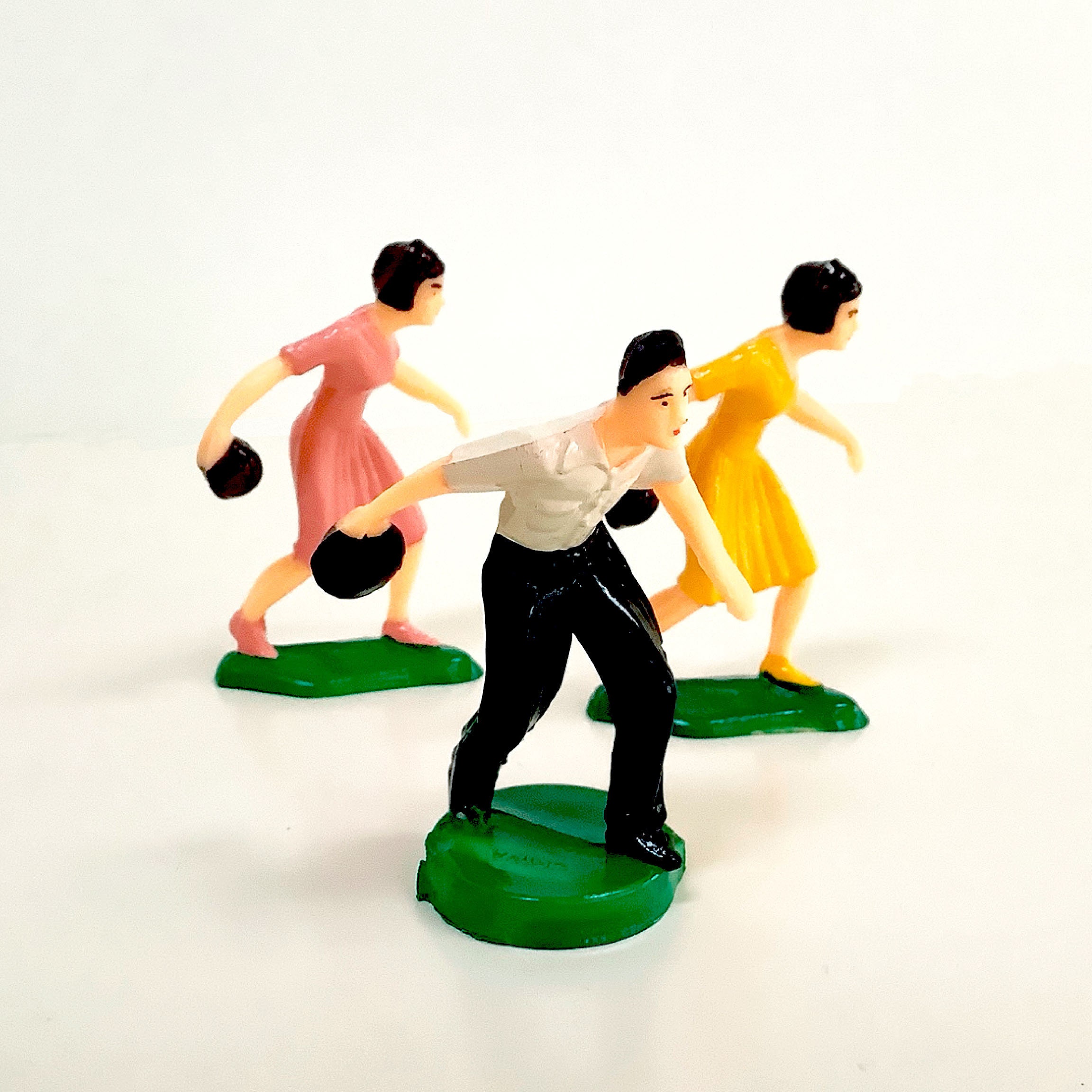 Bowler Man and Woman Bowling Cake Toppers Vintage Miniatures - Etsy UK