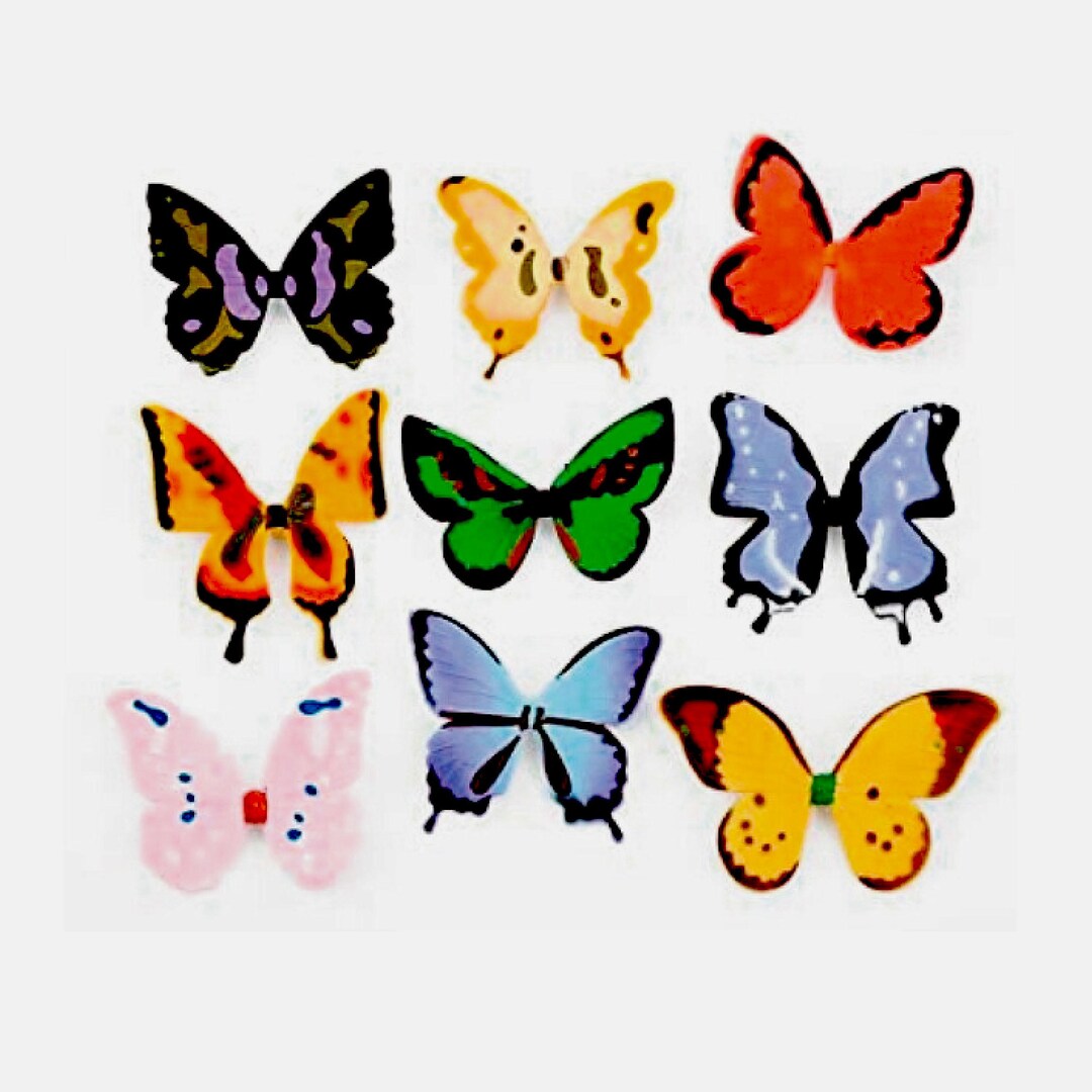 Butterfly Cake Toppers (set of 12), Spring and Easter Craft Supply ...
