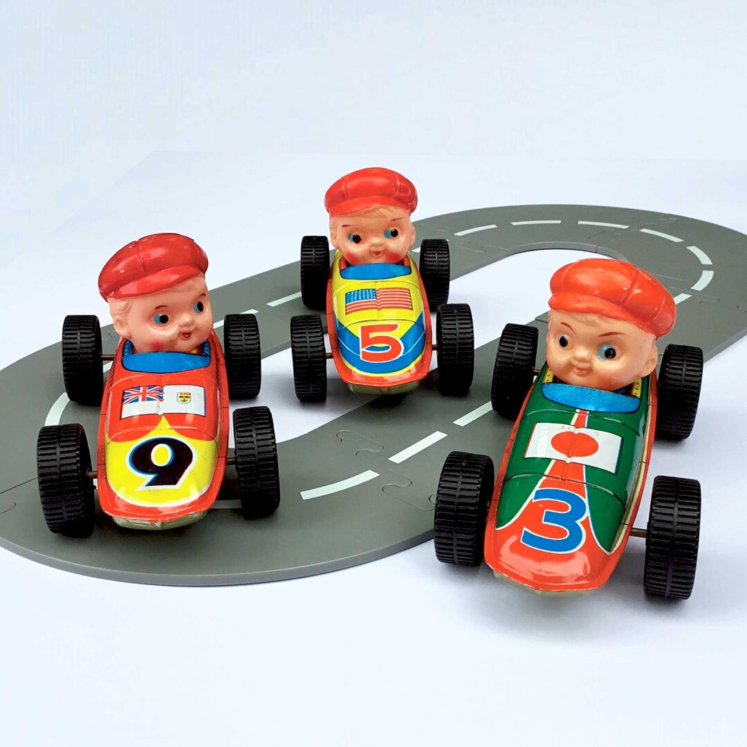 Vintage Race Car Tin Toy Litho Le Mans Racer Car Party - Etsy