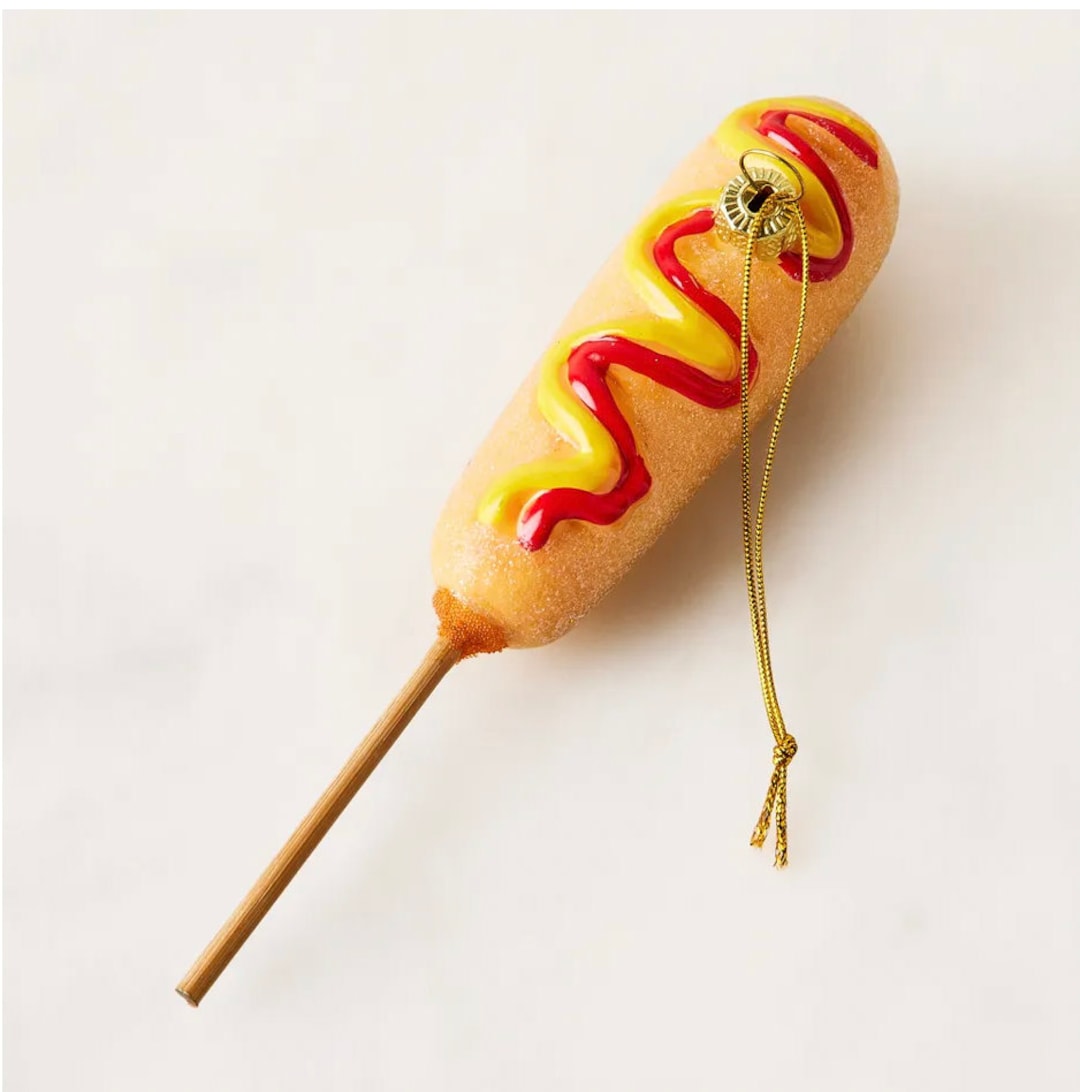Corndog Ornament, Corn Dog Food on a Stick - Etsy