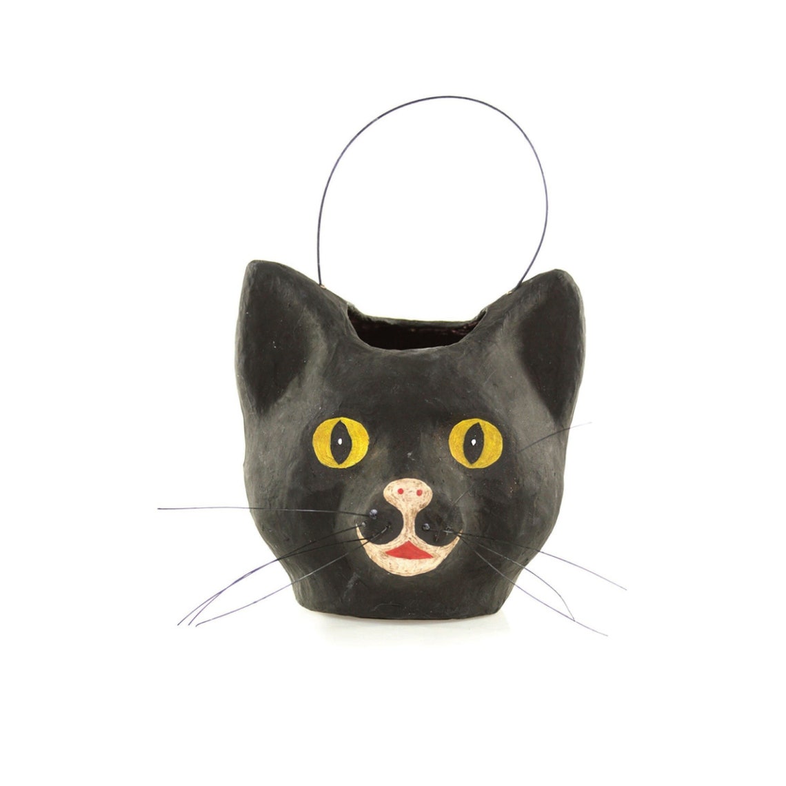 Vintage Black Cat Candy Bucket, Folk Art Halloween Decor - Etsy