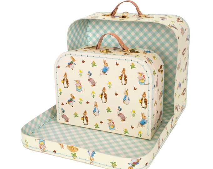 Peter Rabbit Suitcases Set of 2, Kids Toy, Nursery Decoration, Easter ...