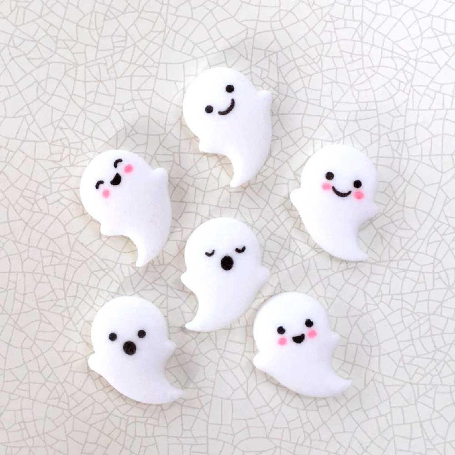 Edible Ghost Sugars 12 Halloween Decorations for Cupcakes | Etsy