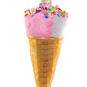 Sprinkle Drumstick Ice Cream Cone Ornament, Frozen Treat, Cody Foster ...